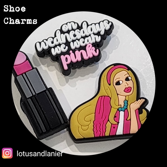 CROCS | Jewelry | Crocs Mean Girls On Wednesdays We Wear Pink Charms ...